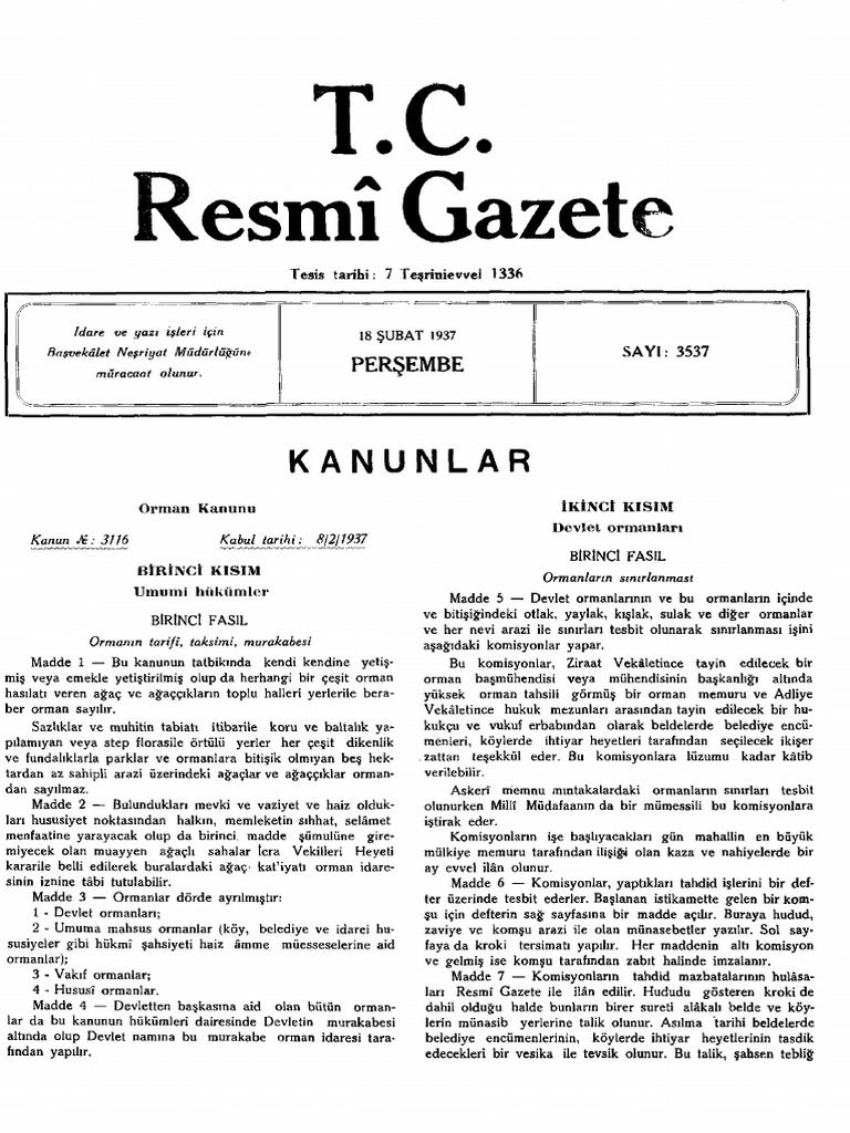 Resmî Gazete: Kanunlarr | PDF