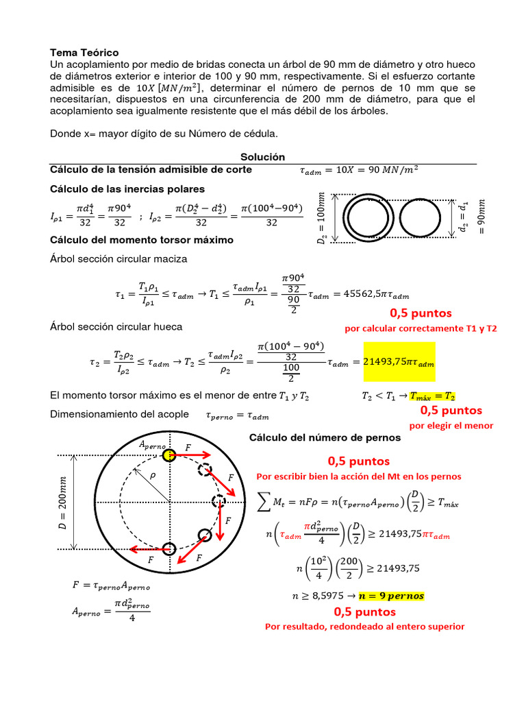 Ejemplo de Acople en La Torsión | PDF | Mecánica | Ingeniería mecánica