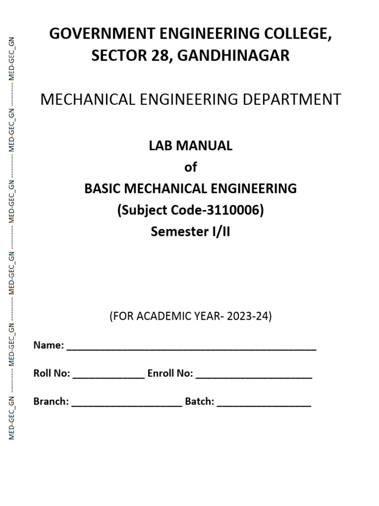 BME Lab Manual | PDF | Boiler | Valve
