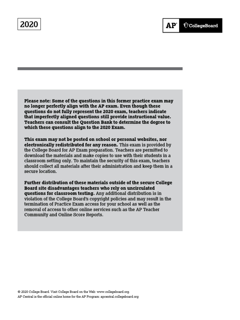 AP Physics 1 - Algebra-Based | PDF | Advanced Placement | Multiple Choice