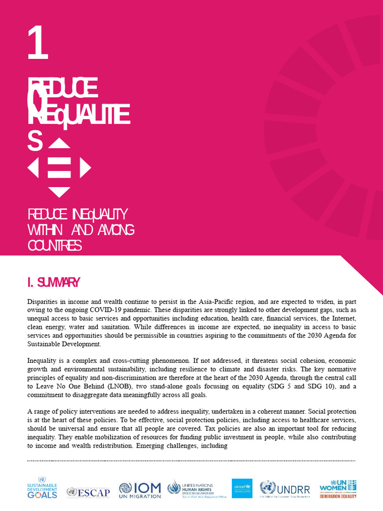 SDG 10 Goal Profile - Final Web - EDIT v3 (1) - Compressed | PDF | Poverty & Homelessness ...