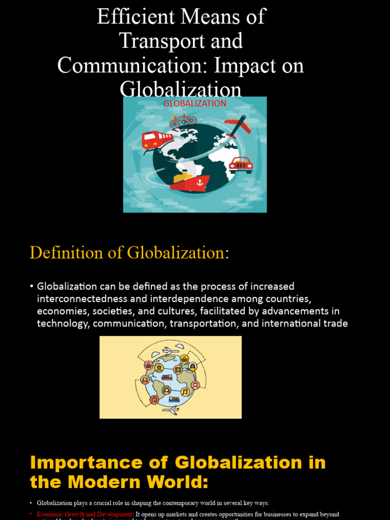 Globalization's Impact on Transport & Communication | PDF ...