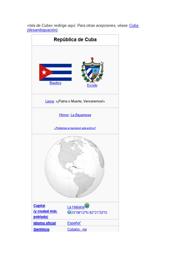Cuba | PDF | Cuba | Antillas