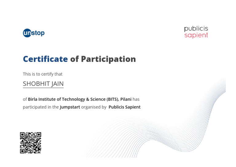 Jumpstart Certificate | PDF