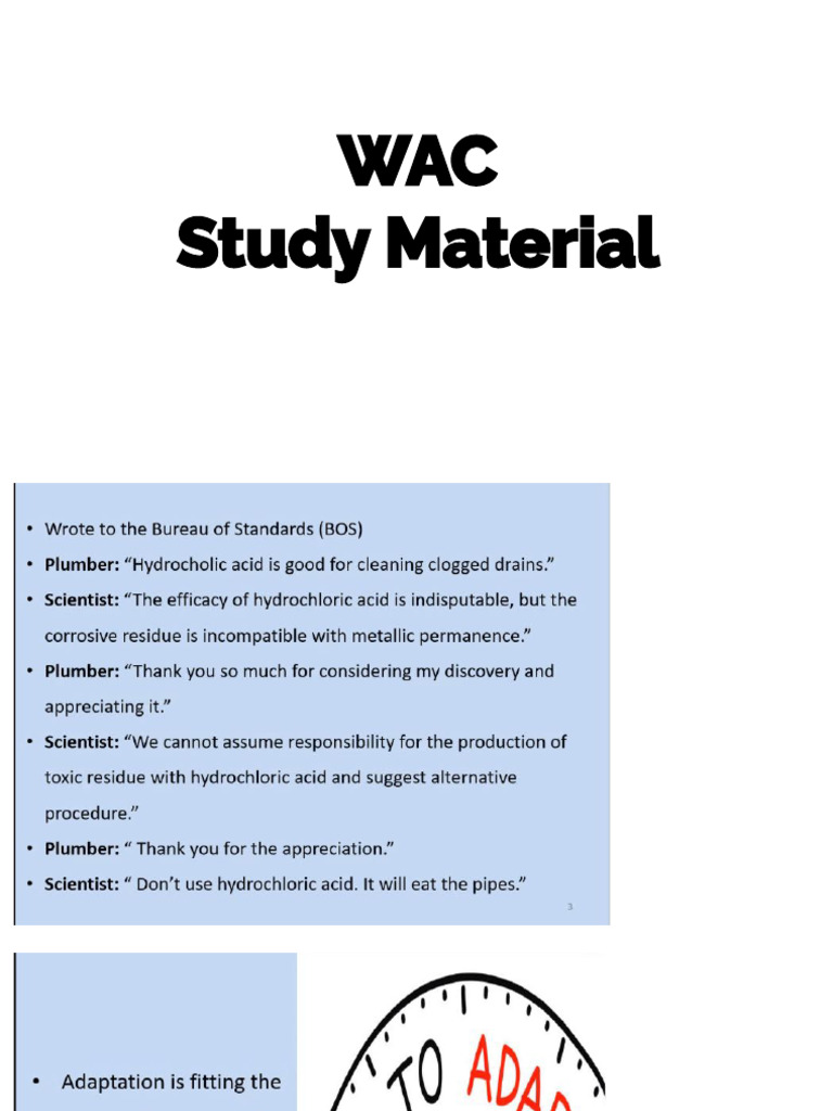 WAC Study Materail-3 | PDF