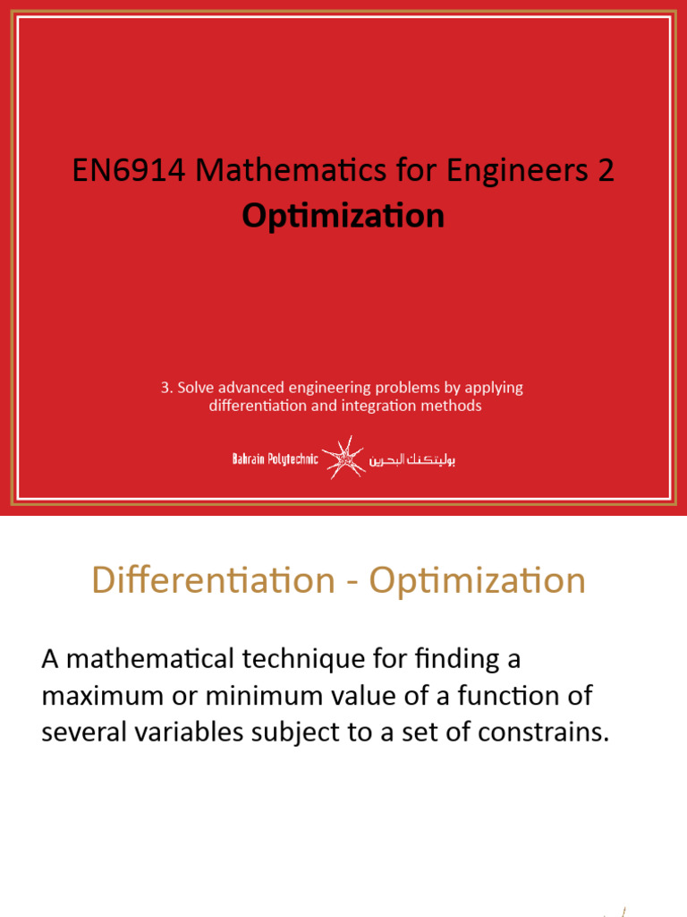 Differentiation | PDF | Area | Mathematical Optimization