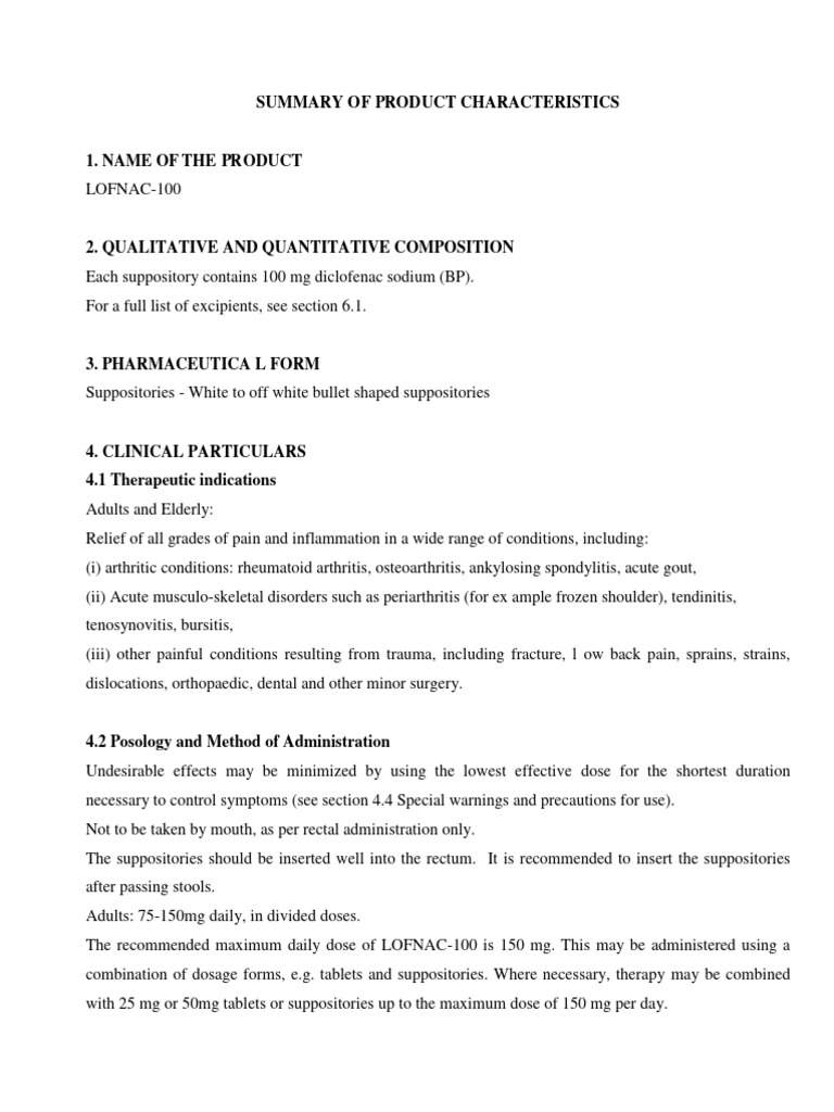 LOFNAC-100 Suppository Overview | PDF | Nonsteroidal Anti Inflammatory ...