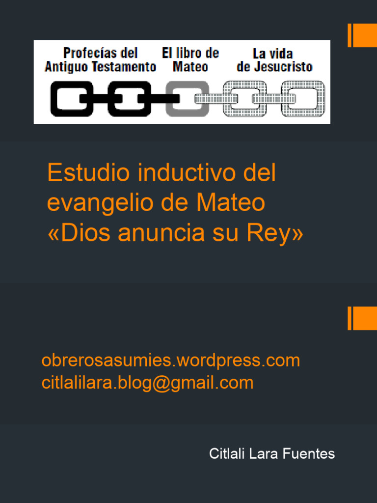 Estudio Inductivo Del Evangelio de Mateo | PDF | Evangelio de Mateo | Jesús