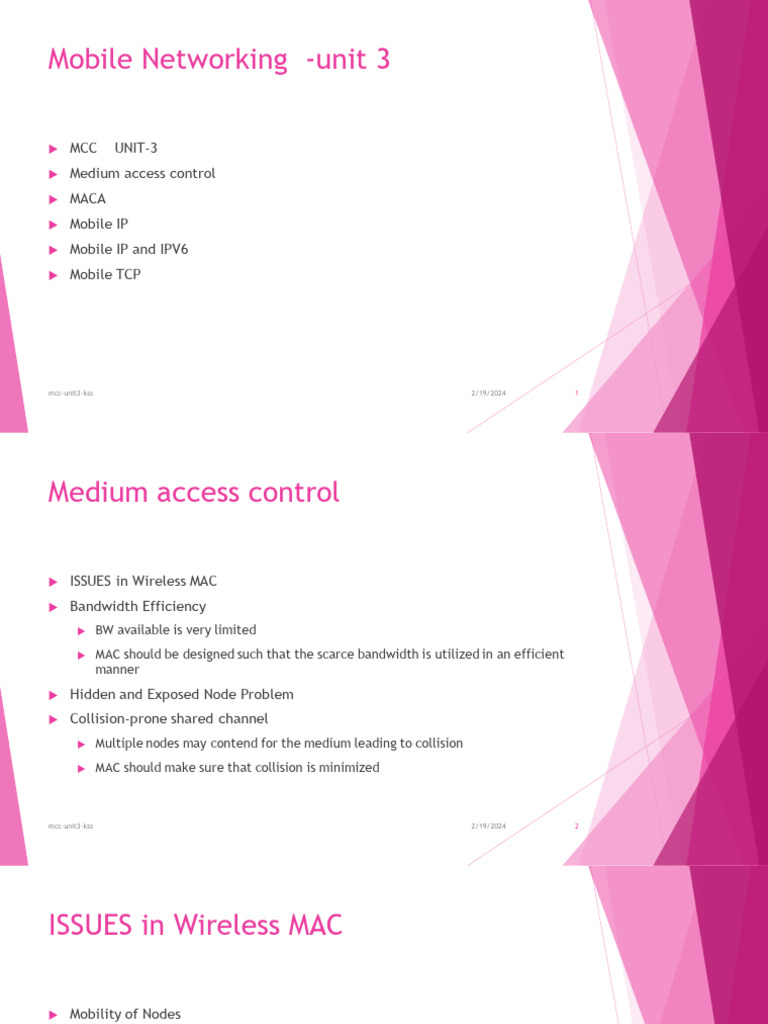MC Mod 3 | PDF | Transmission Control Protocol | Network Congestion