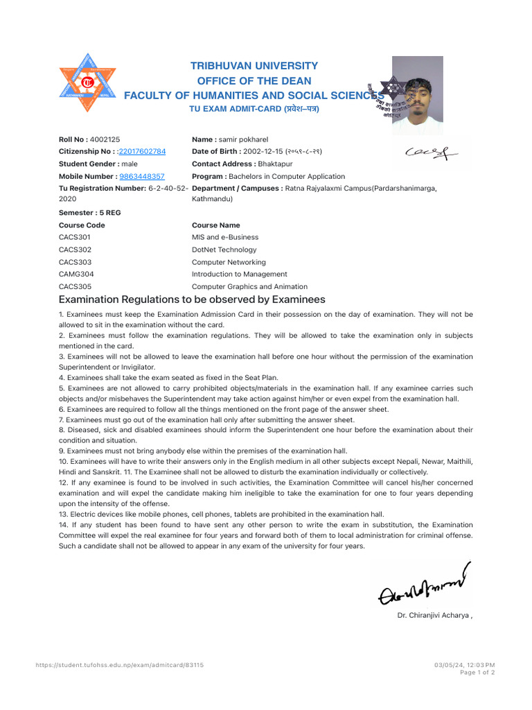 Tu Exam - Student Portal | PDF