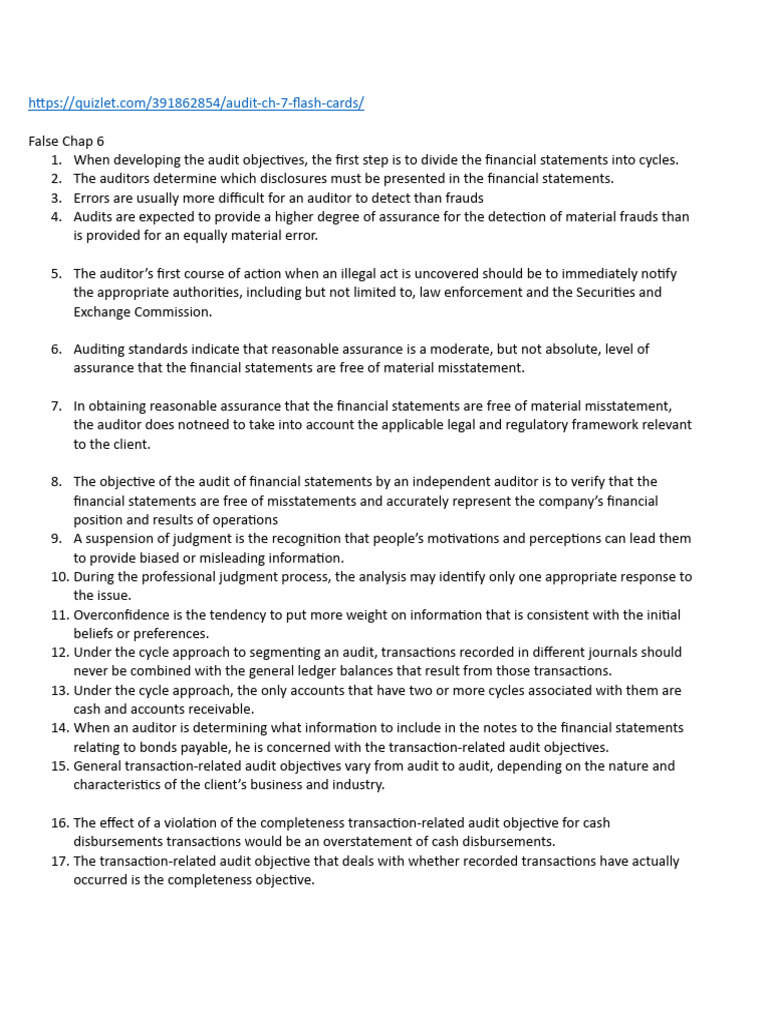 Exam 2 False Acct 4318 | PDF | Audit | Financial Audit