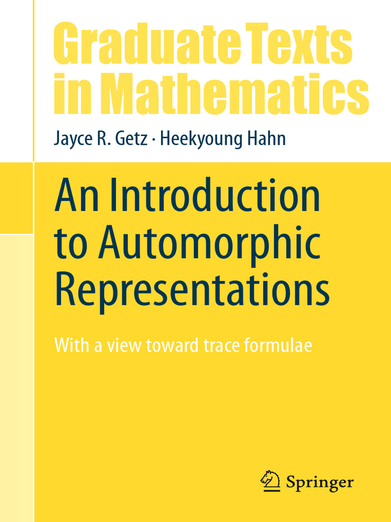 An Introduction To Automorphic Representations | PDF | Representation Theory | Mathematical Analysis