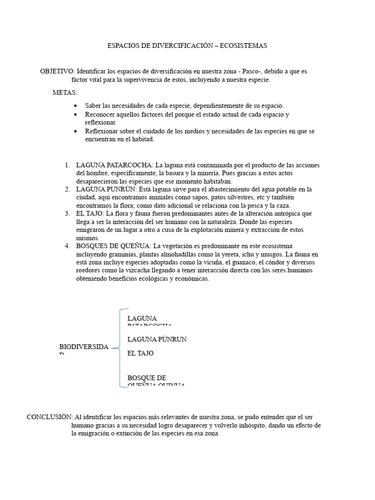 Espacios de Divercificación | PDF | Fauna | Perú