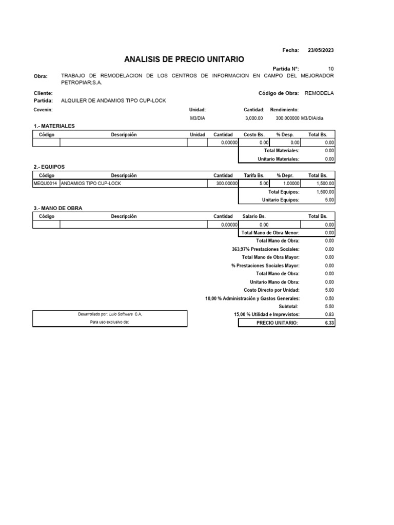 Para Montar en Scrid 02 - 07 - 2024 | PDF | Producción y fabricación ...