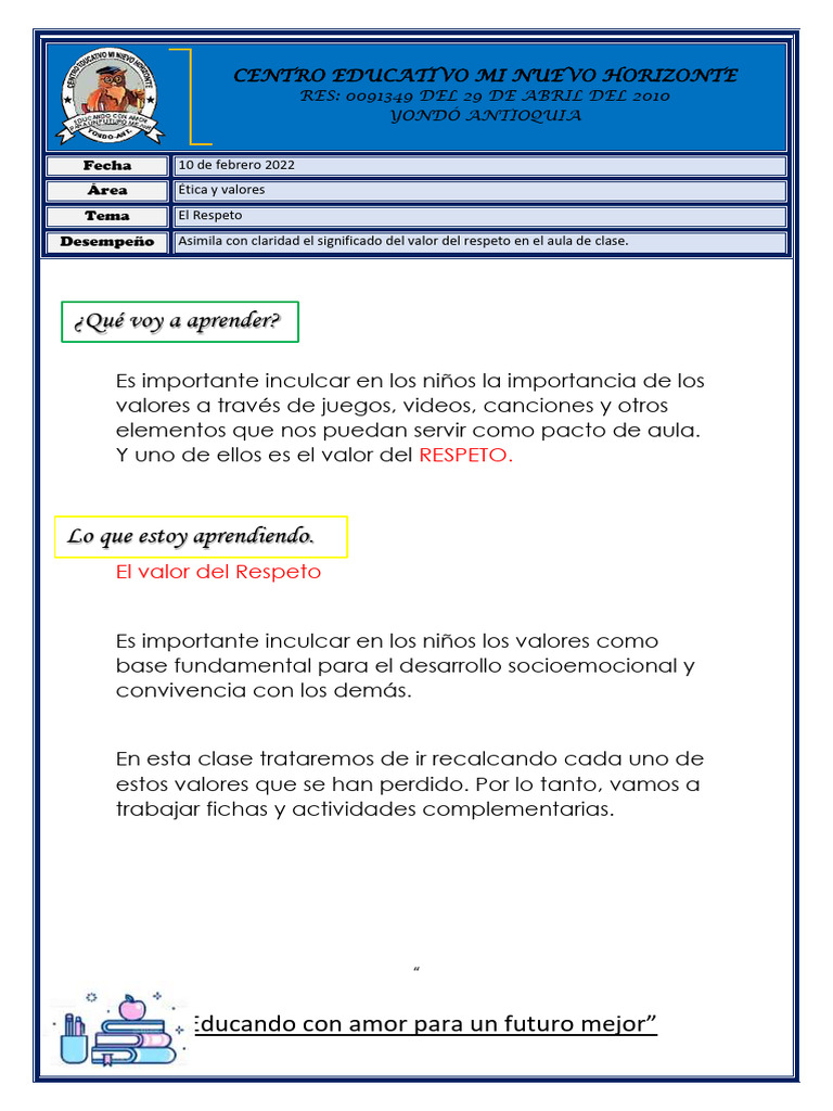 Eticq y Valores 10 de Febrero.... | PDF