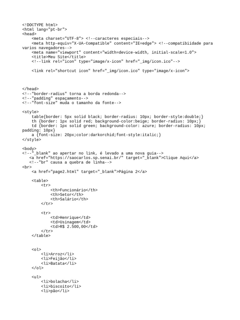 Aprendendo HTML | PDF