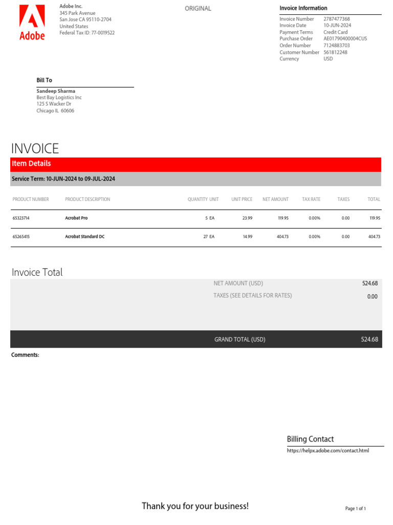 Invoice_7124883703_INVOICE | Download Free PDF | Invoice | United ...