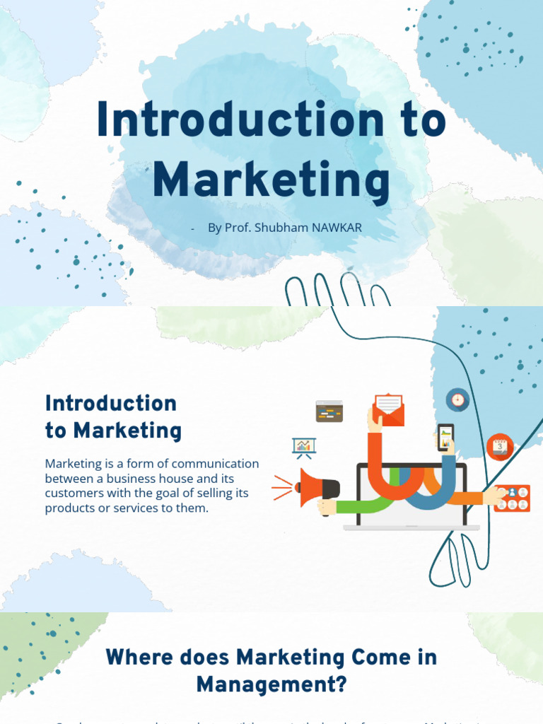 Introduction To Marketing | PDF | Marketing | Cost Of Living