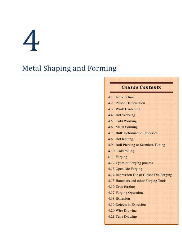 Metal Forming | PDF | Forging | Rolling (Metalworking)