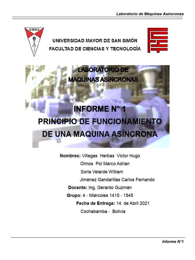 Funcionamiento de Máquinas Asíncronas | PDF | Rodamiento (Mecánico ...
