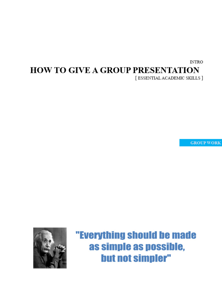 How To Give A Group Presentation | PDF | Human Communication ...