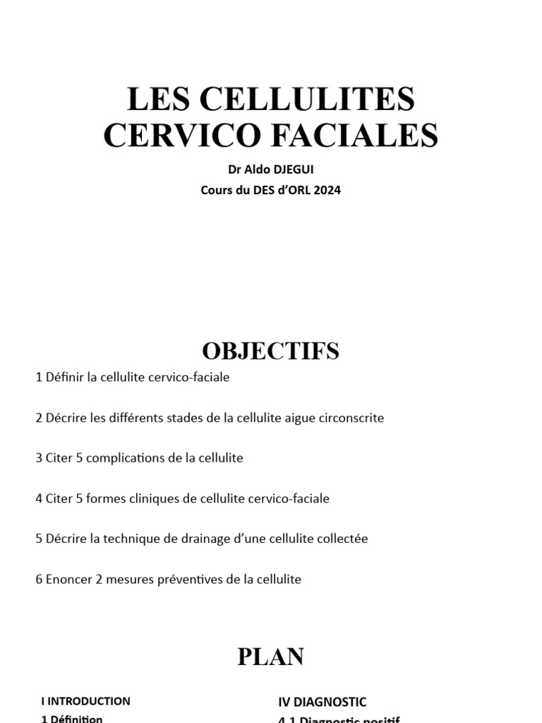 Les Cellulites Cervico Faciales | PDF | Spécialités médicales ...