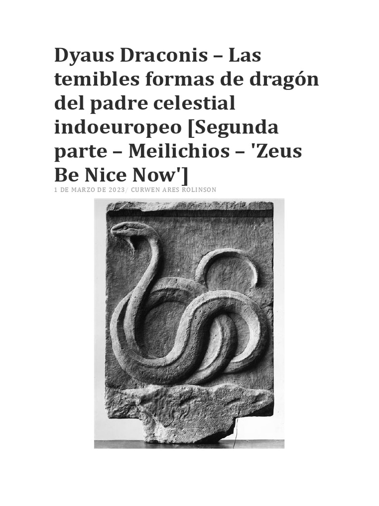 Dyaus Draconis | PDF | Zeus