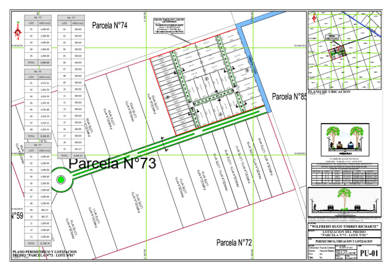 Lotizacion Version 02 - Predio Parcela Nº73 - Lote Nº01 | PDF