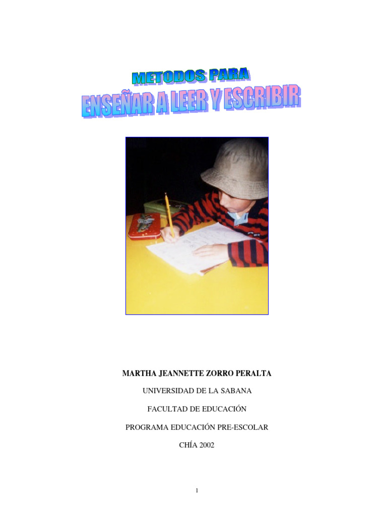 Metodos Para Ensenar A Leer Y Escribir Pdf Aprendizaje Maestros
