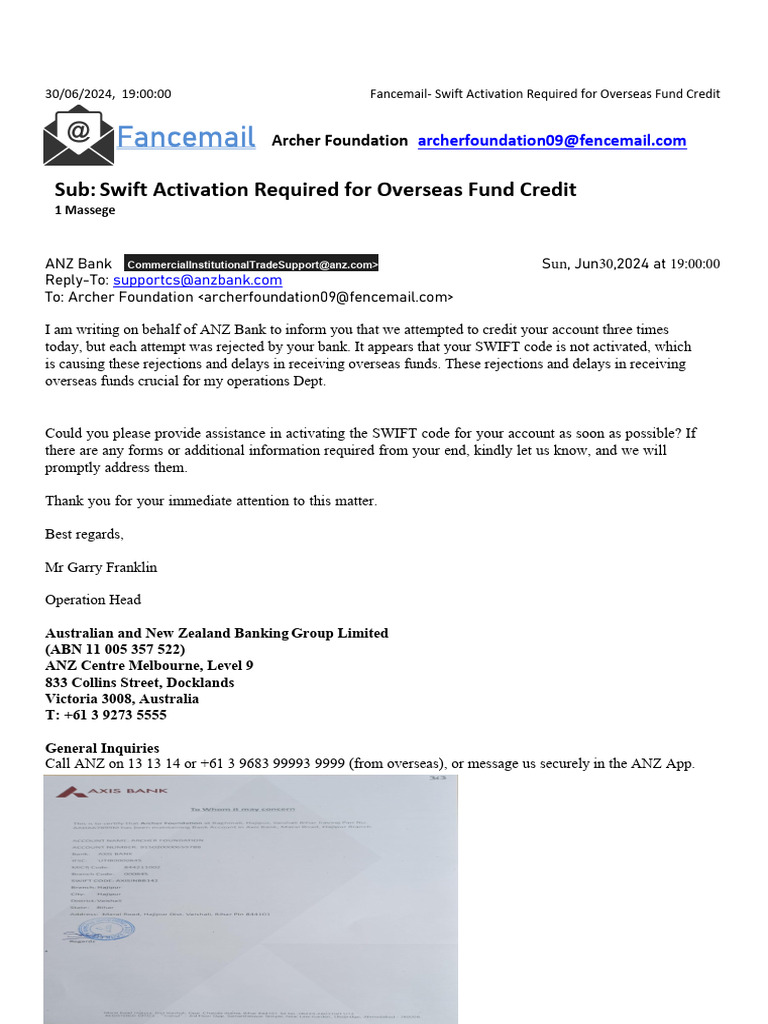 Anz Mail | PDF | Banking | Financial Services