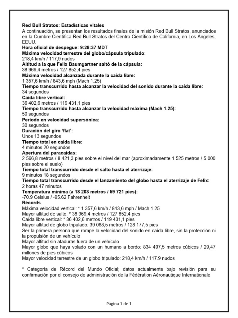 Felix Baumgartner | PDF