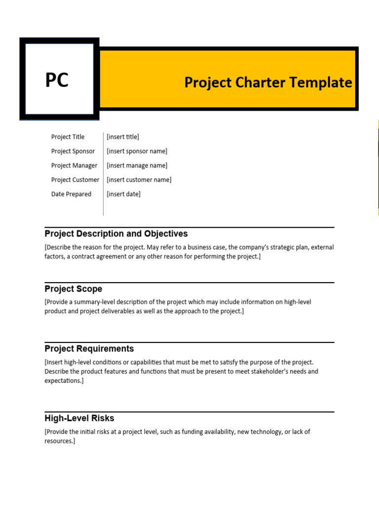 L08 Project Charter Template | PDF | Business | Computers