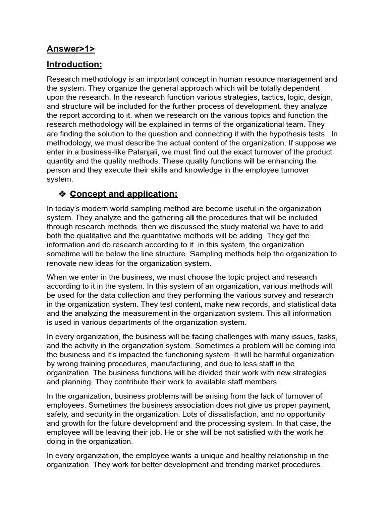 Research Methodology Assignment | PDF | Methodology | Hypothesis