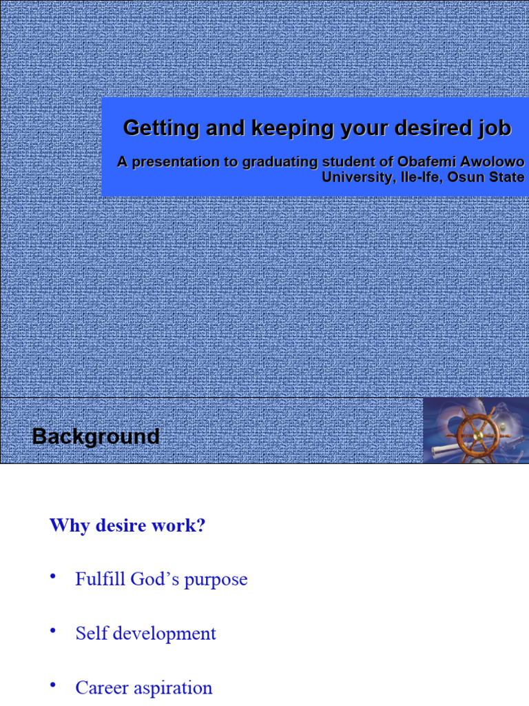 Getting N Keeping Ur Desired Job | PDF | Recruitment | Behavior ...