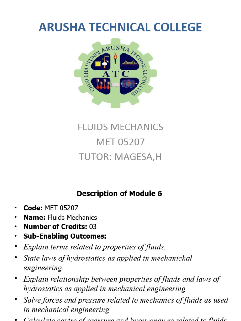 Fluid Mechanics 1 | PDF | Viscosity | Fluid