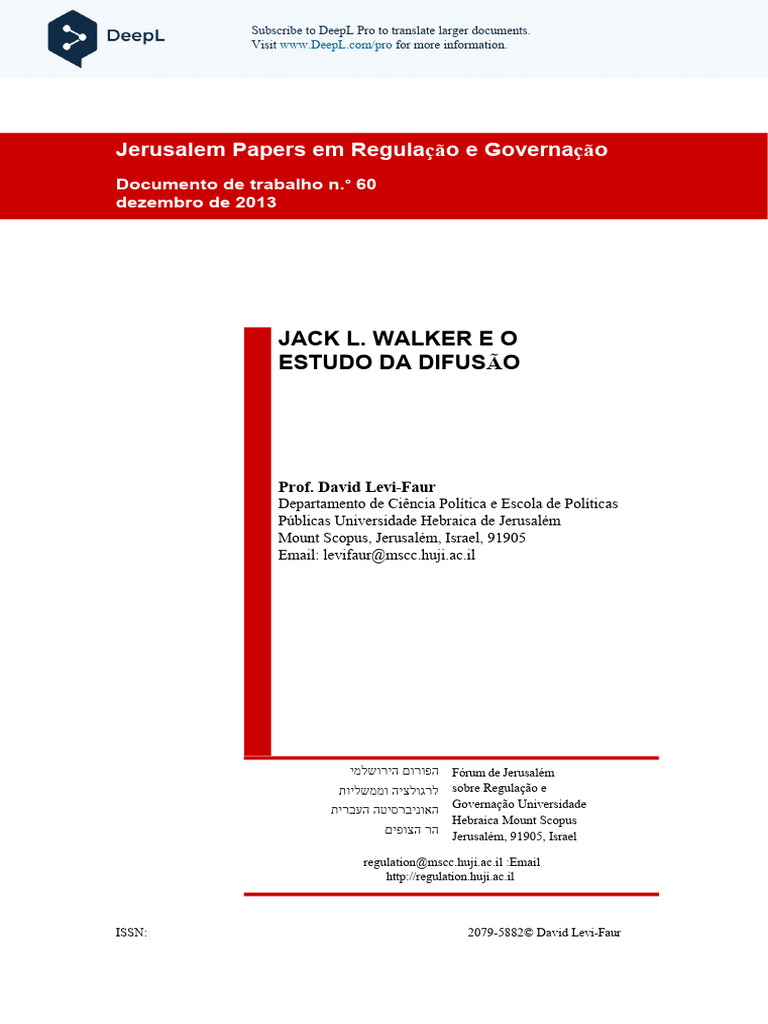 Levi-Faur - Walker and The Study of Diffusion PT | PDF | Estado | Science