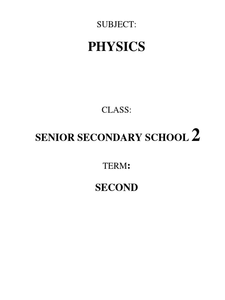 Second Term Ss2 Physics | PDF | Waves | Gases