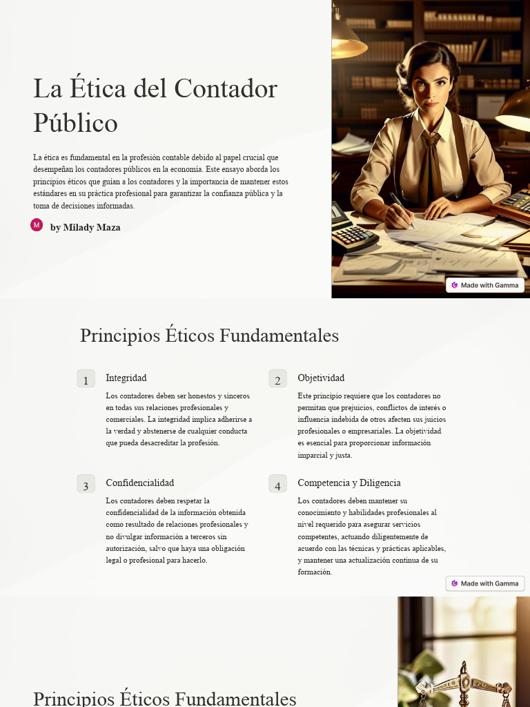 La Etica Del Contador Publico | PDF | Contador | Contabilidad