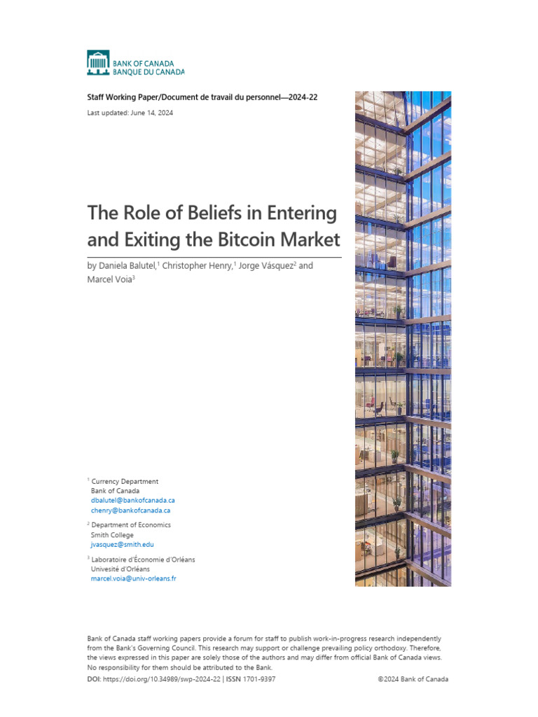 The Role of Beliefs in Entering and Exiting The Bitcoin Market | PDF ...