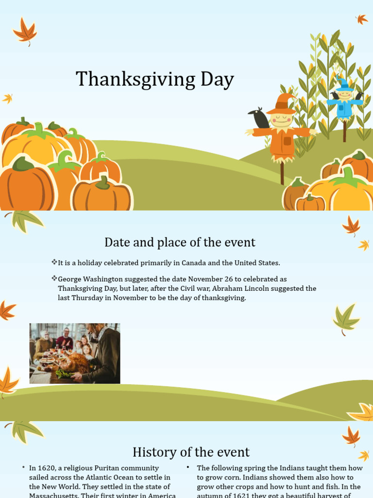 Thanksgiving Day History and Traditions | PDF