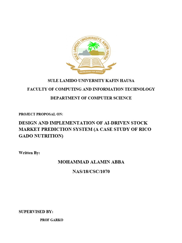 Proposal | PDF | Stocks | Machine Learning