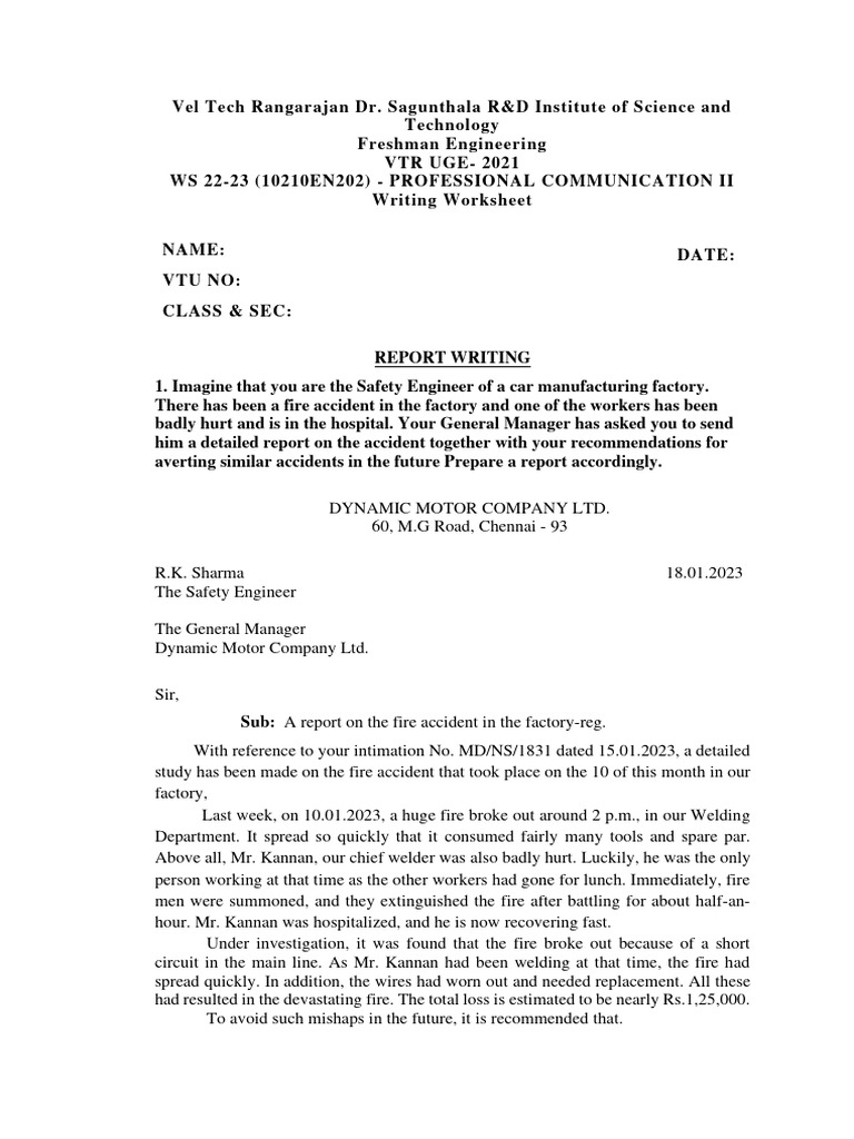 Unit II Report Writing | PDF