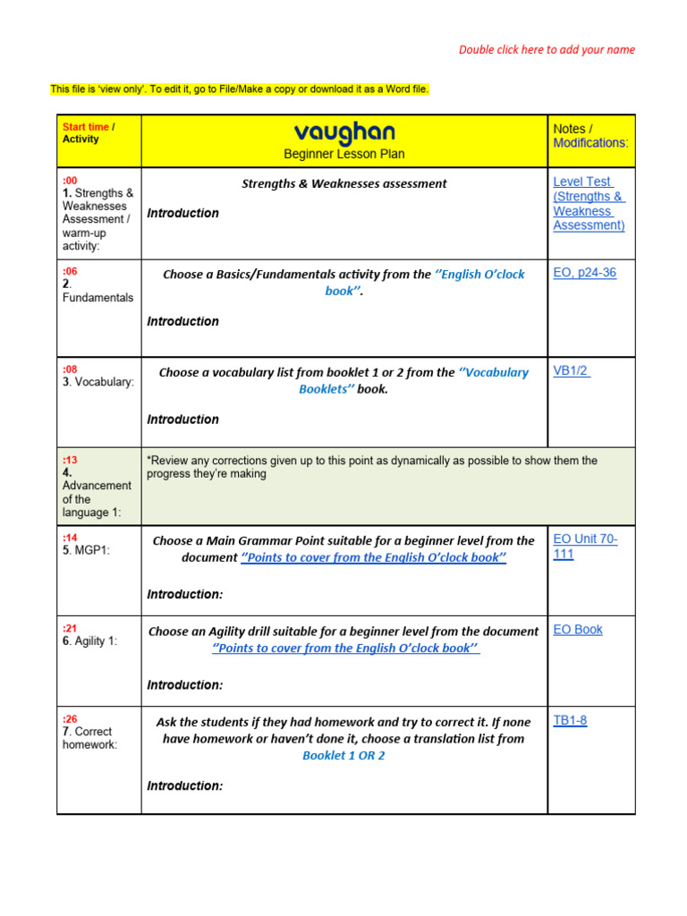 Class Plans To Complete | PDF | Linguistics | Learning