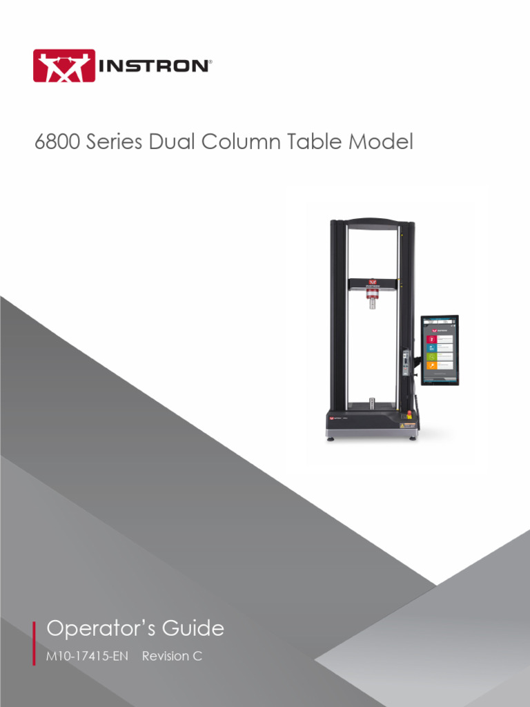 6800 Dual Column Table Model Operator Guide | PDF | Safety