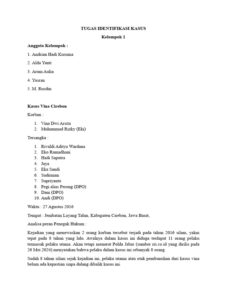 Kasus Vina Cirebon | PDF