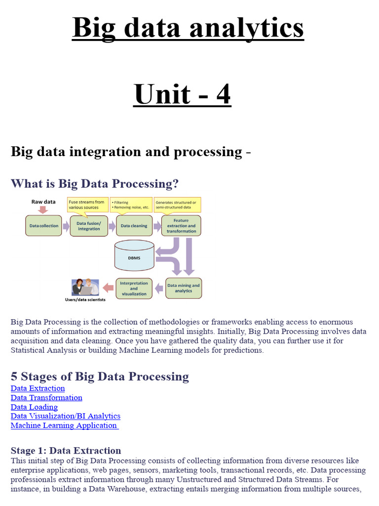 BDA Unit - 4 | PDF | Big Data | Data