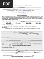 Kronos Time Edit Form | PDF | Signature | Authentication