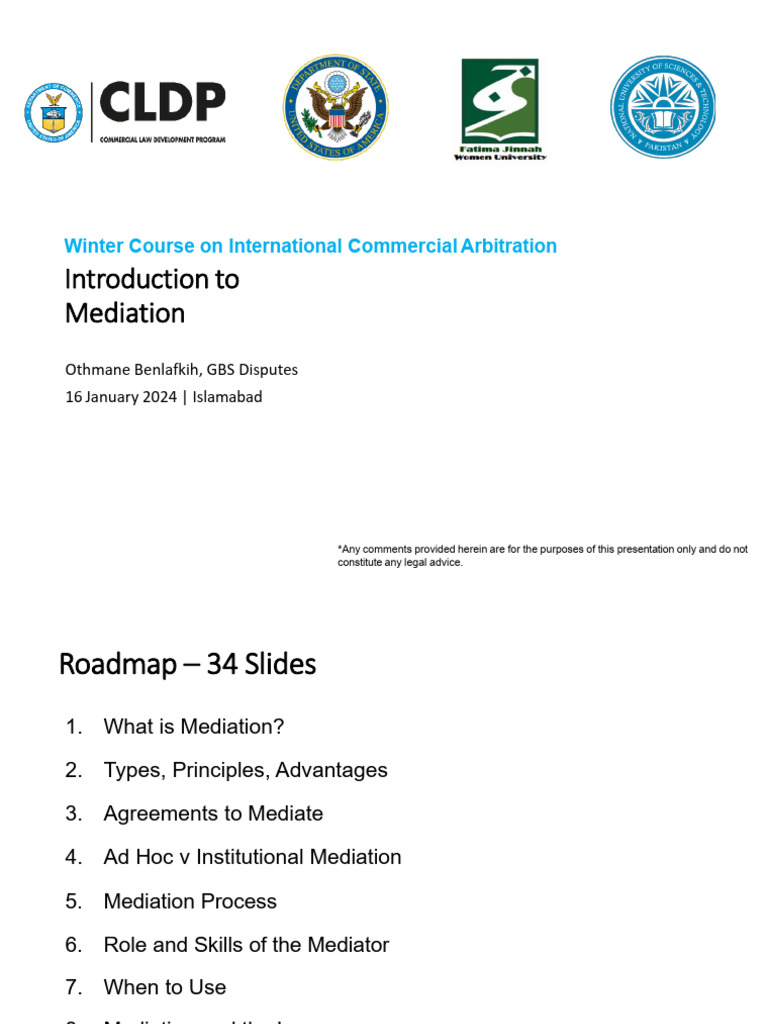 Introduction to Mediation Course | PDF | Mediation | Alternative ...