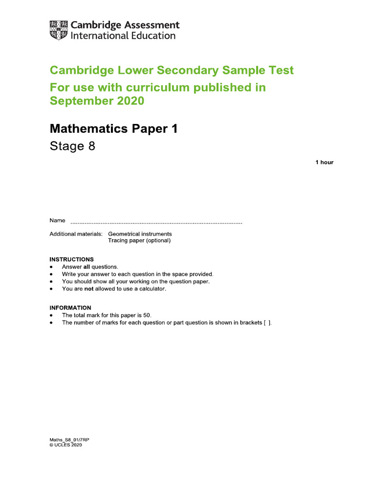 PG Test 2020 p1 | PDF