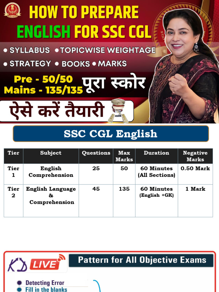 SSC CGL English Preparation Guide | PDF | Verb | English Language